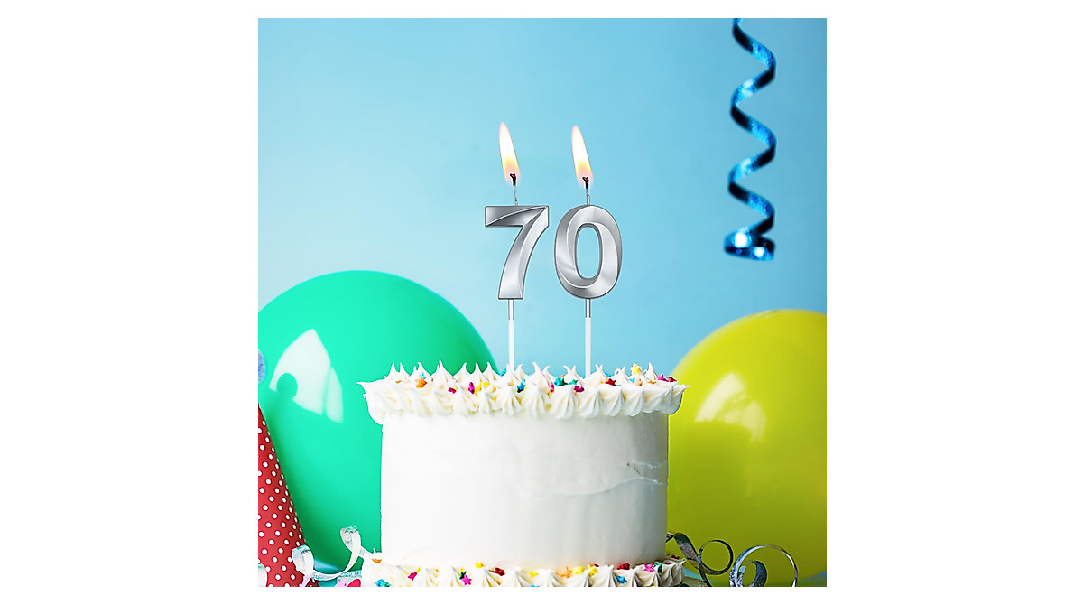 Silver 17 & 71 Birthday Candles - Cake Toppers for Celebrations