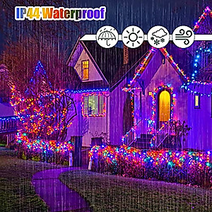 CREPRO 2 Pack Christmas String Lights, 16 FT 50 LED Battery Operated String Lights Waterproof Mini Christmas Lights Outdoor and Indoor for Xmas Tree Garden Yard Home Wedding Party Patio