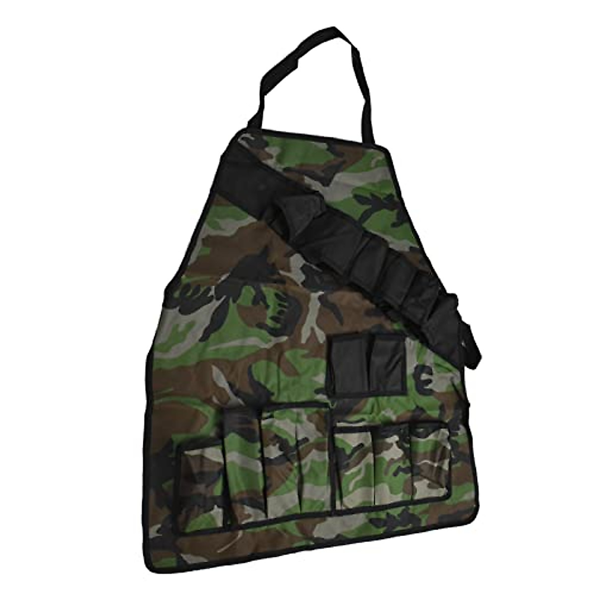 RvSky Garden supplies BBQ Apron Oxford Cloth Lightweight Kitchen Chef Grilling Apron for BBQ Grilling Cooking(军绿色)