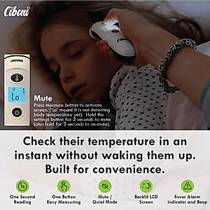 Cibeni Forehead Thermometer for Adults and Kids - Ear Forehead - 2020 Revolutionized Algorithm - Clinical Accuracy Instant Read Digital Infrared Thermometer