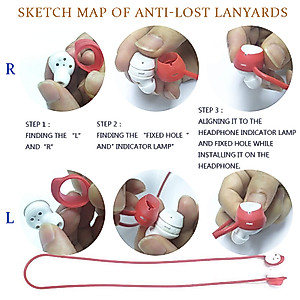 LICHIFIT Anti-Lost Strap Hanging Neck Rope Soft Silicone Headset Waterproof Sports Accessories for Samsung Galaxy Buds 2019