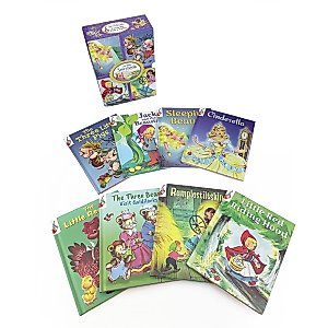Fairy Tales Stories: Vintage Storybook Time Well Spent Boxed Slipcase Storage with 8 Classic Stories, Ages 3-8