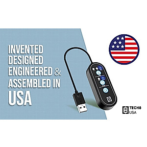 TECH8 USA, 2-in-1 Mouse Mover and Jiggler in 1, Keeps PC Active, Status Green, Undetectable, Timer Function, Dual Mode, American Company