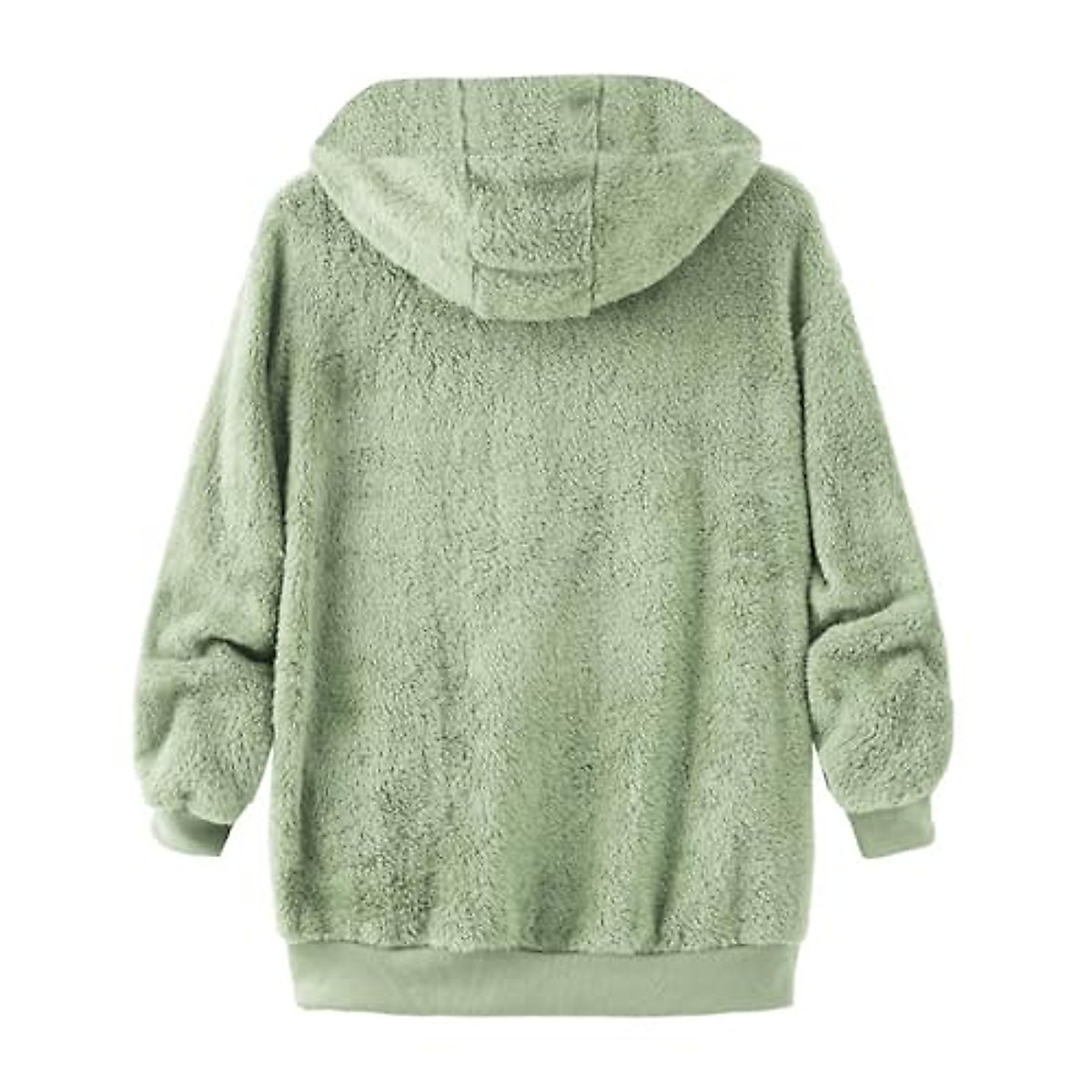 Gifts for Hippie Women Women Hooded Fleece Cardigans Lightweight Solid Color Faux Shearling Hoodie Plus Size Casual Fashion Winter Coats Today Deals