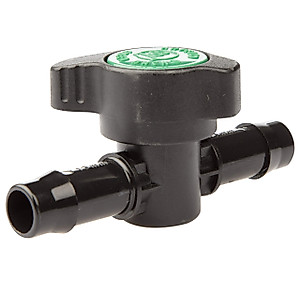 The Original Safety Siphon 1/2 Inch Barbed Shut Off Valve - Simple On and Off Operation w/O-rings to Prevent Leaking - Splice in Line for Easy Flow Control - Constructed from Wear-Resistant Plastic