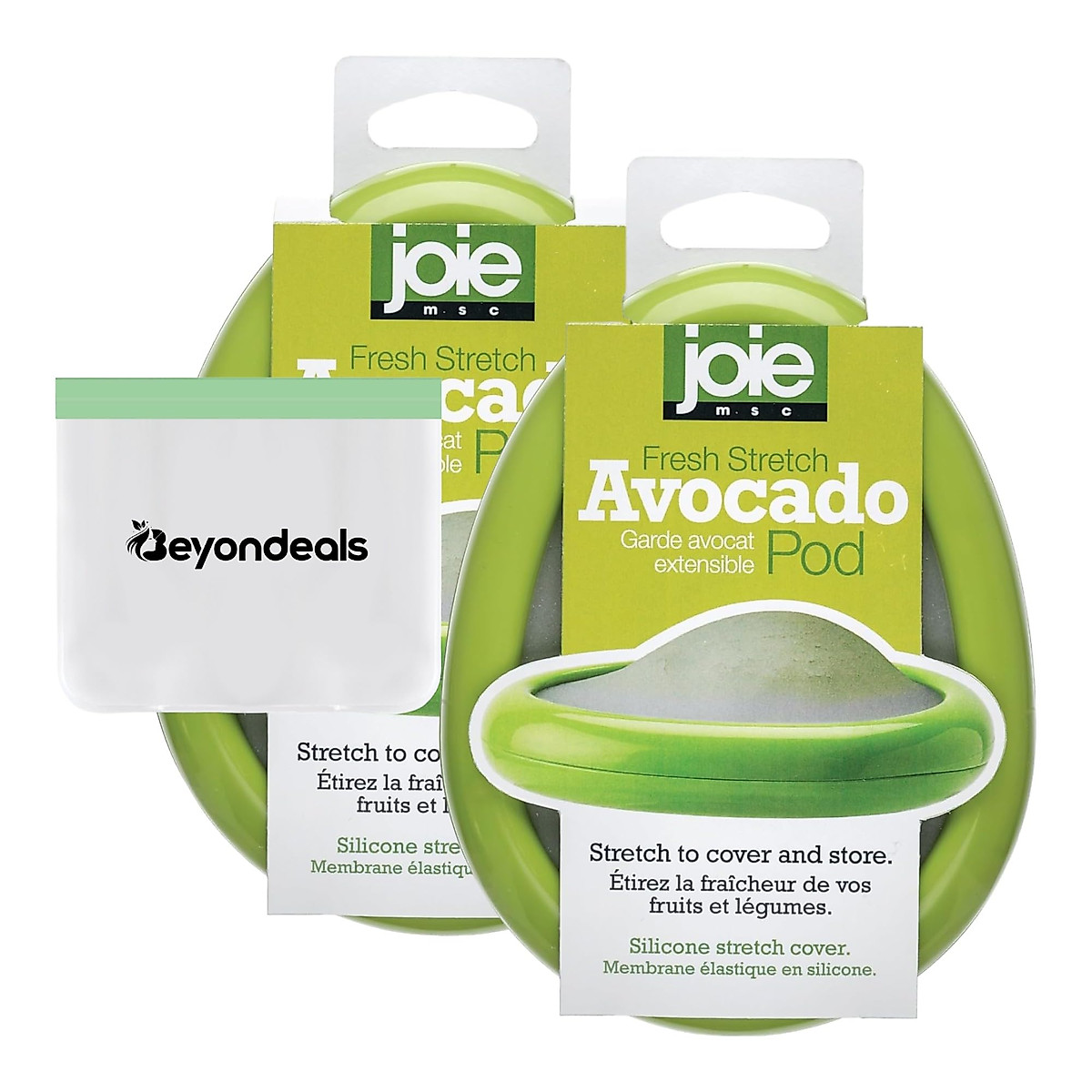 Beyondeals Joie Fresh Stretch Pod For Avocados, Silicone Food Saver | Bundled Reusable Food Storage Bag, Optimal Preservation, Flexible Design, Reusable, Compact - [Pack Of 2]