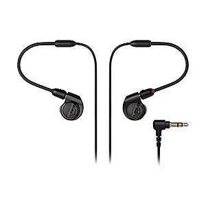 Audio-Technica ATH-E40 Professional In-Ear Monitor Headphones, Black