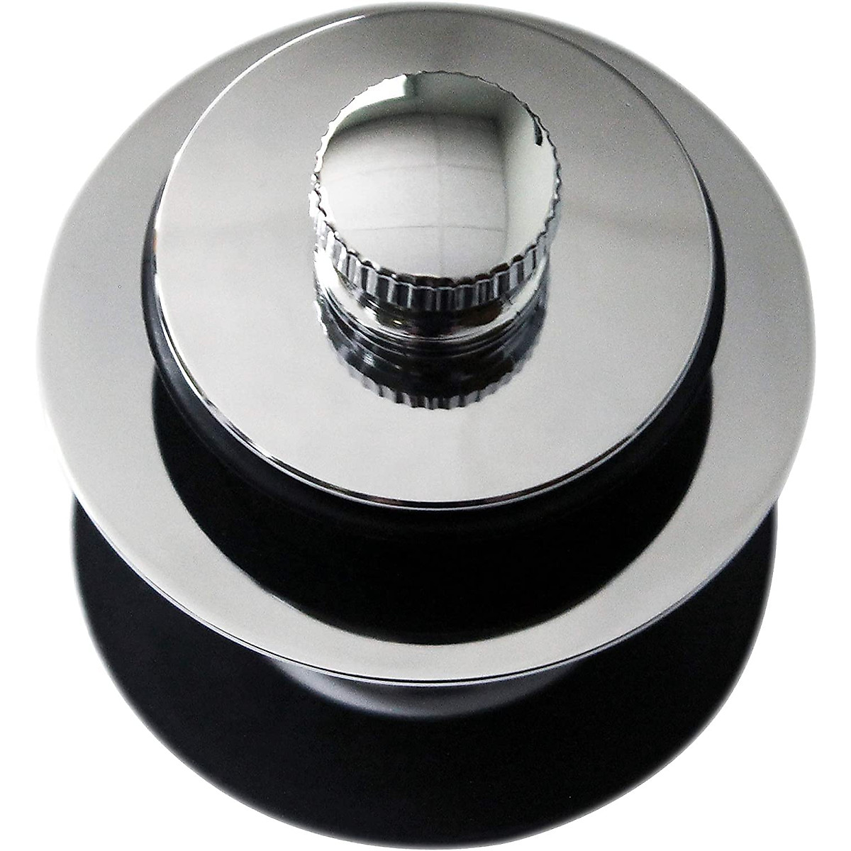 Westbrass 597244-26 White 1-1/2" Tubular Pull & Drain Bath Waste Drain Kit with 2-Hole Overflow Faceplate, Polished Chrome