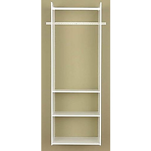 Easy Track Hanging Tower Kit Closet Storage, 72 inch, White