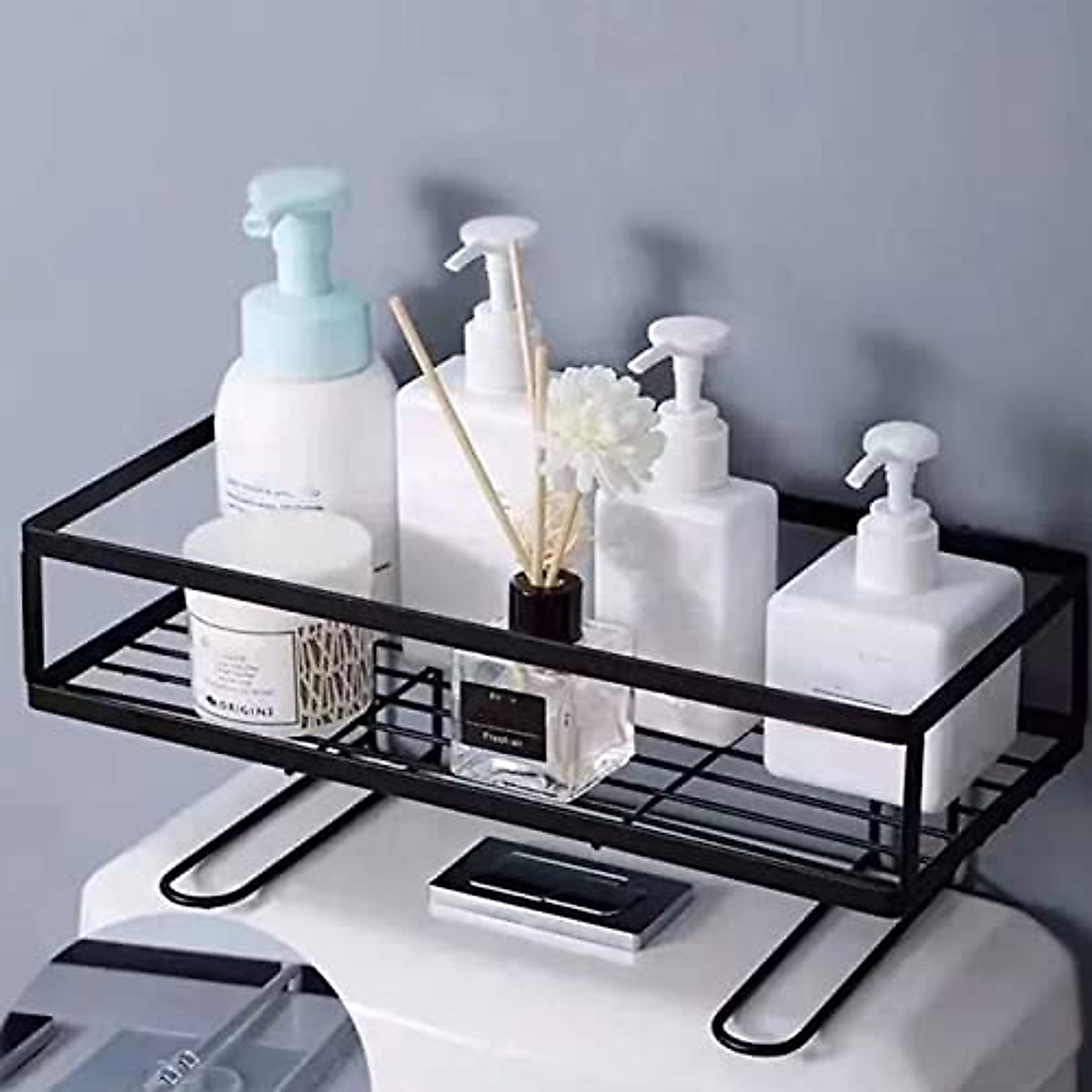 jomgeroz Toilet Shelf Storage Rack Multifunction Organization Bracket Accessory for Toilet Organize Support Holder Toilet Shelf
