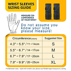 HiRui 2-Pack Wrist Brace Wrist Wraps, Hand Compression Sleeves with Wrist Straps Support for Fitness Weightlifting MTB Tendonitis Carpal Tunnel Arthritis Pain Relief (Black, Medium)