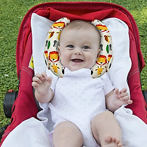 Baby Car Seat Head Neck Support, Toddler Adjustable Stroller Safety Insert, Banana U-Shape Travel Headrest Cushion