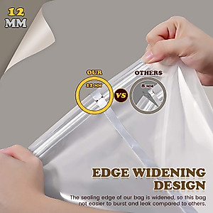 Brining Bag, 26"×22", 2 Pack, Extra Large Turkey Brine Bag with 2 Strings and 2 Larger Clips, Thickened materials, Double Track Zippers Brine Bags, Brining Bags for Turkey, Ham, Beef, Marinade