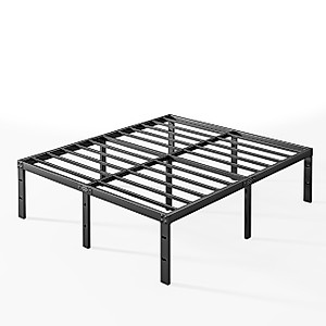 AGXI King Bed Frame, 14 Inch King Size Bed Frame with Stable Metal Support and Under bed Storage King Platform Bed Frame No Box Spring Needed Heavy Duty Steel Slat Easy Assembly, Noise-Free
