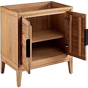 Signature Hardware 953343-30-RUMB-1 Aliso 30" Free Standing Single Vanity Cabinet Set with Wood Cabinet, Vanity Top and Rectangular Undermount Sink - Single Faucet Hole