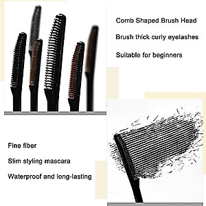 Rosarden Thrive Mascara Primer, Telescopic Waterproof Clear Mascara, Eyelash Primer Before Natural Smudge Proof Eyebrow Raincoat, Defining & Curling Topcoat, No Clumping Lash 0.0353 Ounce, 1Pack