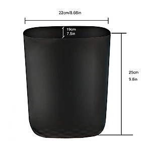 Feisco Small Trash Can for Bathroom with 60 Counts of Trash Bags,2.4 Gallon Bathroom Trash Can Wastebasket Garbage Container Bin for Bathroom Bedroom Kitchen Office (2, Black)