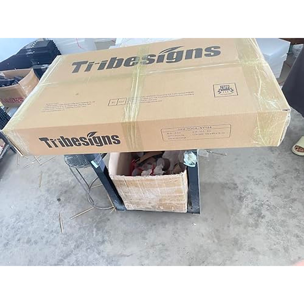 Tribesigns 69" Tall Bookshelf, Industrial 6-Tier Etagere Bookcase, Freestanding Open Book Shelves, Wood Storage Display Shelving Unit with 9 Open Shelves for Home Office, Rustic Brown