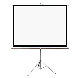 FMOGE 72 Inch Projector Screen with Stand, High Definition Premium Wrinkle-Free Projector Screen for Movie Or Office Presentation, Fast-Folding,4:3