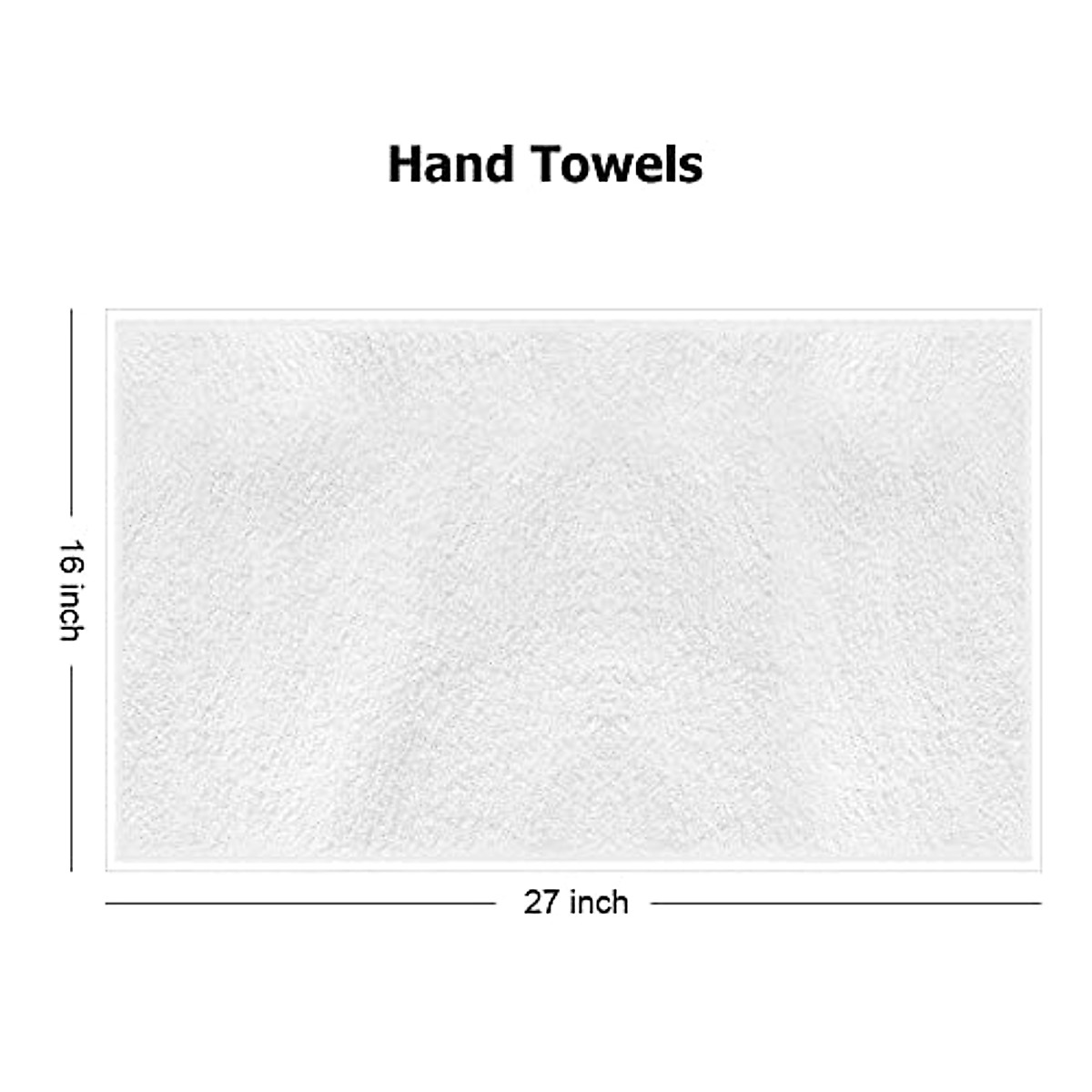 Orighty 12 Pack Premium Hand Towels Set - Quick Drying & Absorbent Microfiber Hand Towels for Bathroom 16x27 inches - Multi Purpose for Gym, Spa, Shower, Hotel & Bathroom (White)