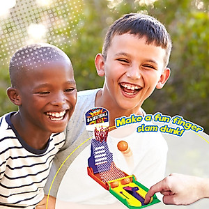 JA-RU Mini Basketball Game (1 Unit) Portable Hoop Shooting Sports Travel Toys for Kids. Tabletop & Office Desktop Handheld Accessory. Arcade Party Favors. 3255-1