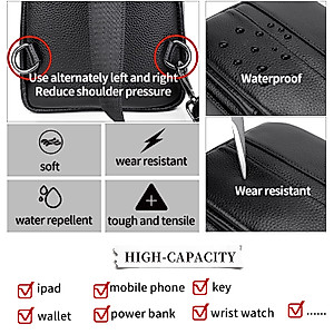 FSD.WG sling Backpack for Men Chest Bag Crossbody Shoulder Bags Travel Bag Purse for Men with Water Resistant