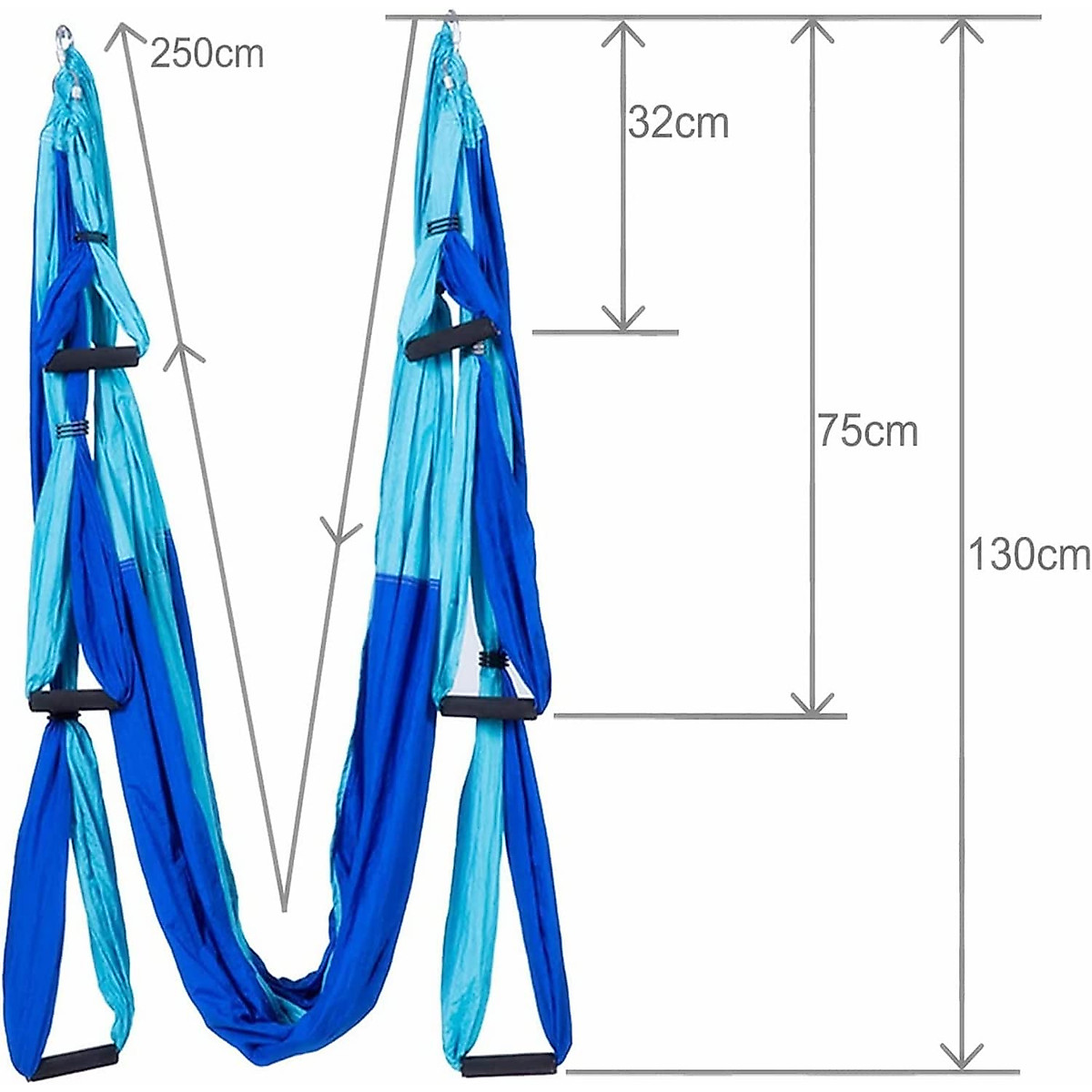Ovyuzhen Aerial Yoga Hammock,Ultra Strong Yoga Swings Set Trapeze Extension,Antigravity Ceiling Hanging Yoga Sling Inversion Exercises