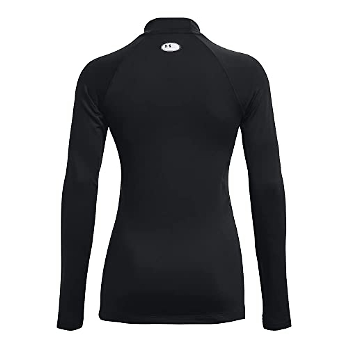 Under Armour Women's Standard ColdGear Authentics Mock Neck, Black (001)/White, X-Large