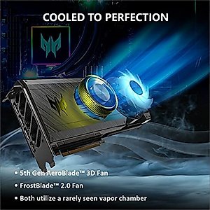 ACER | Predator BiFrost Intel Arc A770 Overclocking Graphics Card | 16GB GDDR6 256-bit 18 Gbps | PCIe 4.0 | Dual Fan | Customize RGB Lighting Color & Effect | TPD 250W | 1xHDMI 2.1 & 3xDisplayPort 2.0
