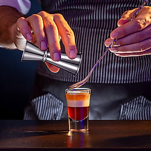 6 Pieces Jigger for Bartending Double Cocktail Japanese Jigger 2 oz 1 oz Stainless Steel Shot Glass Measuring Cup for Home Bar Drink Kitchen Bartender Tools