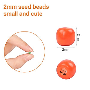 Quefe 26400pcs 2mm Glass Seed Beads 24 Colors Small Beads Kit Bracelet Beads with 24-Grid Plastic Storage Box for Jewelry Making