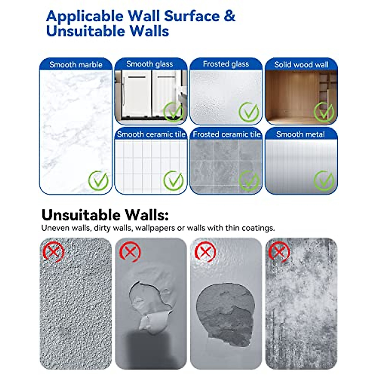 2 Pack Broom Holder Wall Mount, Broom Holder, Mop and Broom Holder Wall Mount, Broom Organizer Wall Mount, Broom Hanger Wall Mount, Mop Holder, Broom Holder Wall Mount Self Adhesive for Kitchen Toilet Storeroom