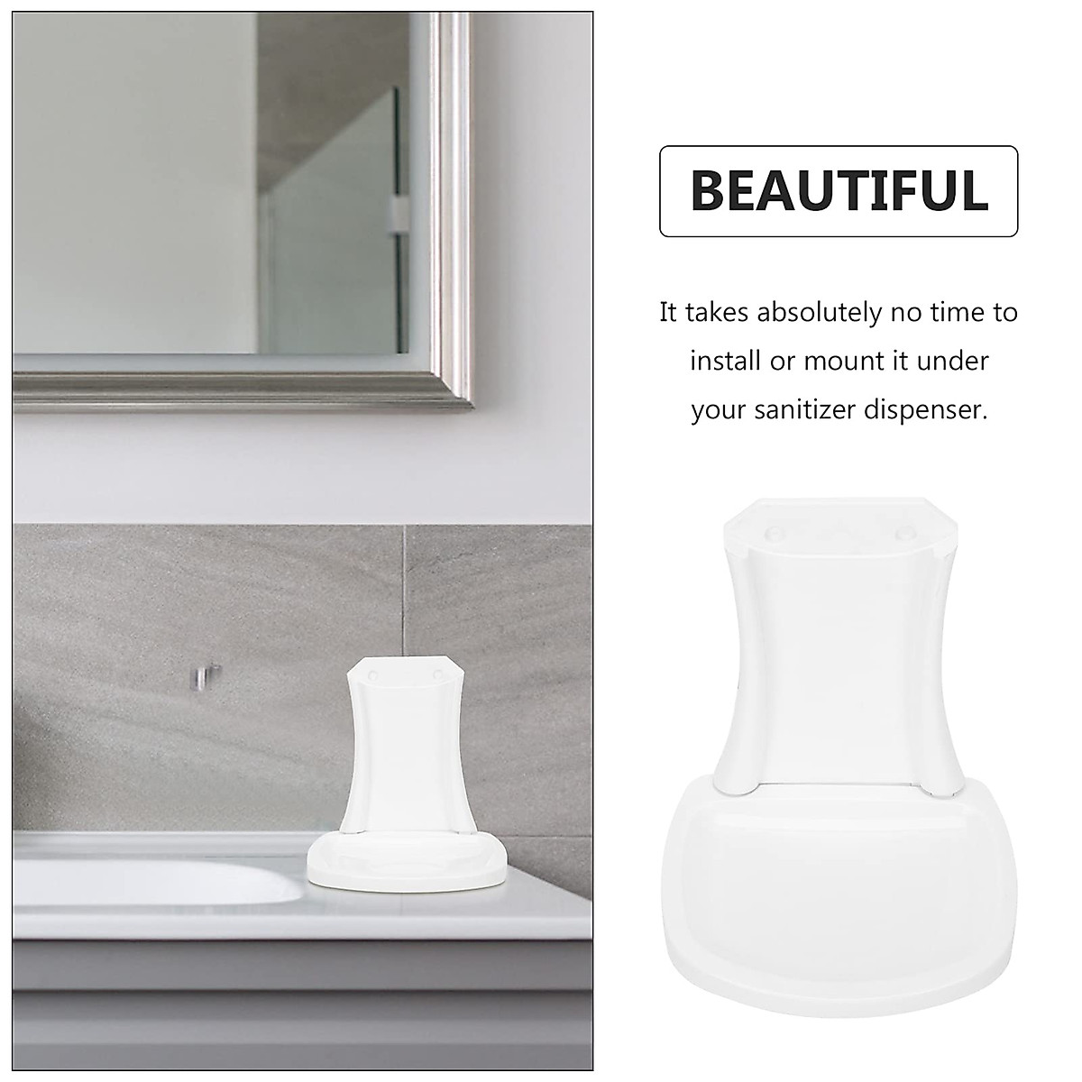 Cabilock 1pc Soap Dispenser Tray Commercial Drip Tray Wall Drip Tray Wall Mounted Holder Soap Dispenser Bracket Hands Washer Trays Washing Machine White Water Tray Plastic Office