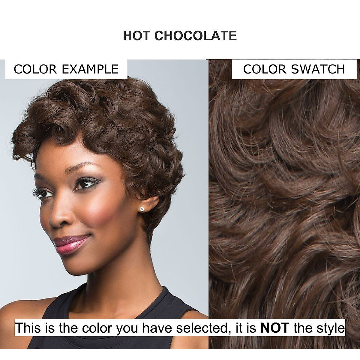 Bundle - 5 items: Diva Wig by Rene Paris, Christy's Wigs Q & A Booklet, 2oz Travel Size Wig Shampoo, Wig Cap & Wide Tooth Comb - Color: Hot Chocolate