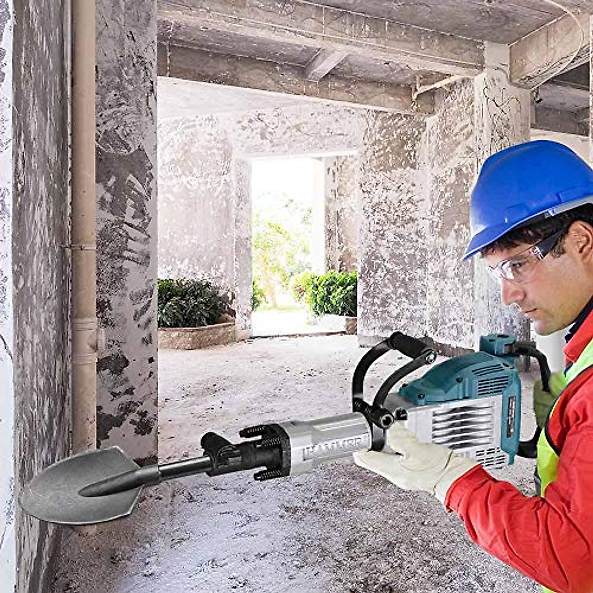 Yescom Clay Spade Chisel Shovel Scoop Bit for 1-1/8" Hex Shank Electric Demolition Jack Hammer Garden Lawn