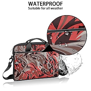 Maori Motifs Laptop Computer Bag Waterproof Shoulder Messenger Bag 13-15 inch Durable Laptop Tote Bag with Shoulder Strap Handle Lightweight Crossbody Briefcase