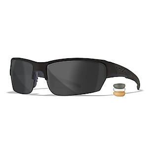 Wiley X Saint CHSAI07 Tactical Shooting Glasses Matte Black Frame with Changeable Smoke Grey and Clear Lenses Ballistic Rated