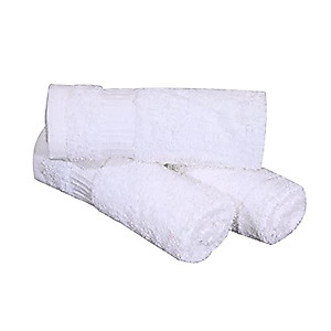 GOLD TEXTILES Premium White Washcloths Set - 300 Pack | 13x13 inches - Ultra Soft, Highly Absorbent Face Towels - Cotton Wash Cloths for Your Body - Machine Washable & Fingertips Towels (White,300)