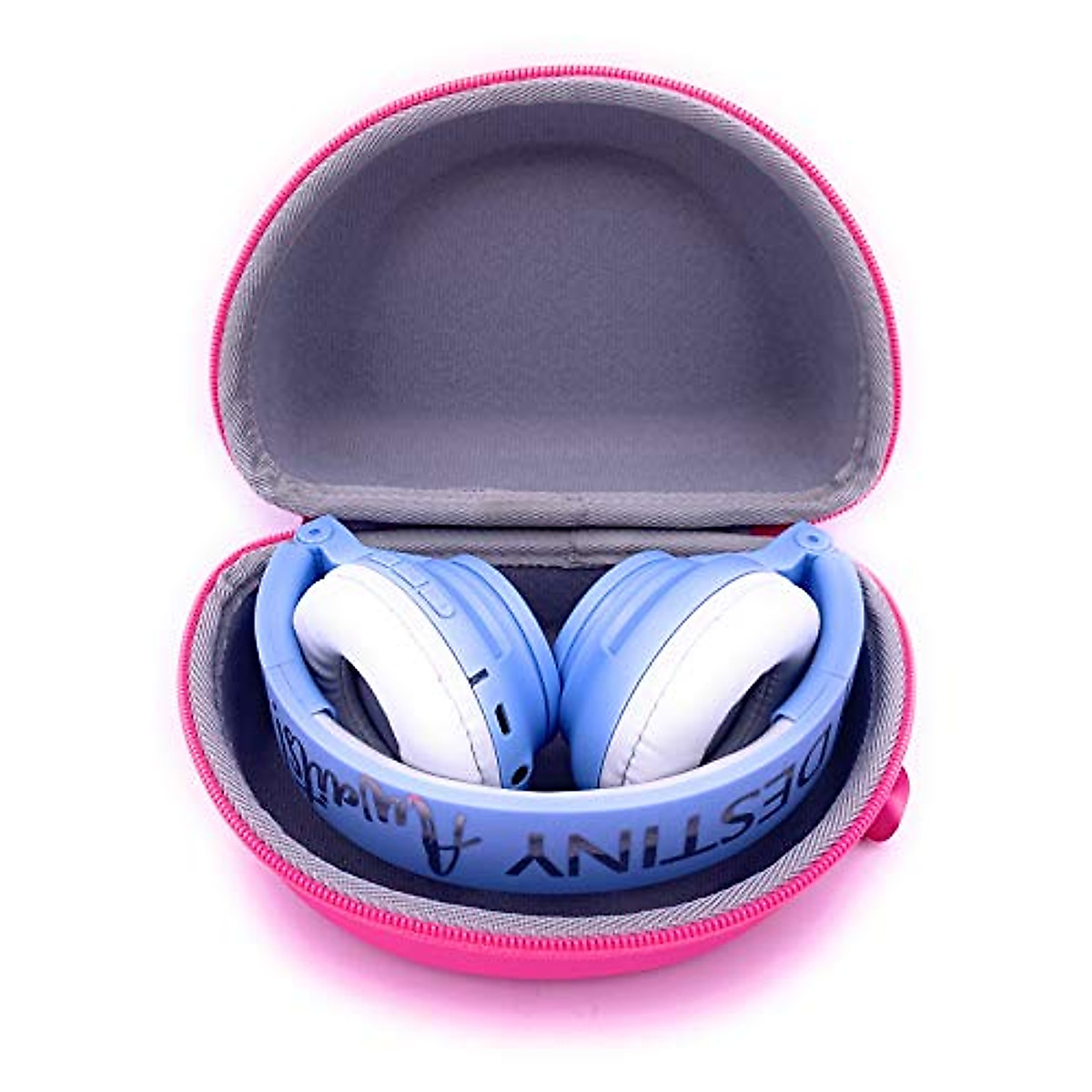 xcivi Carrying Case for eKids Wireless Bluetooth Portable Kids Headphones for School Home Travel- Case Only(Pink)