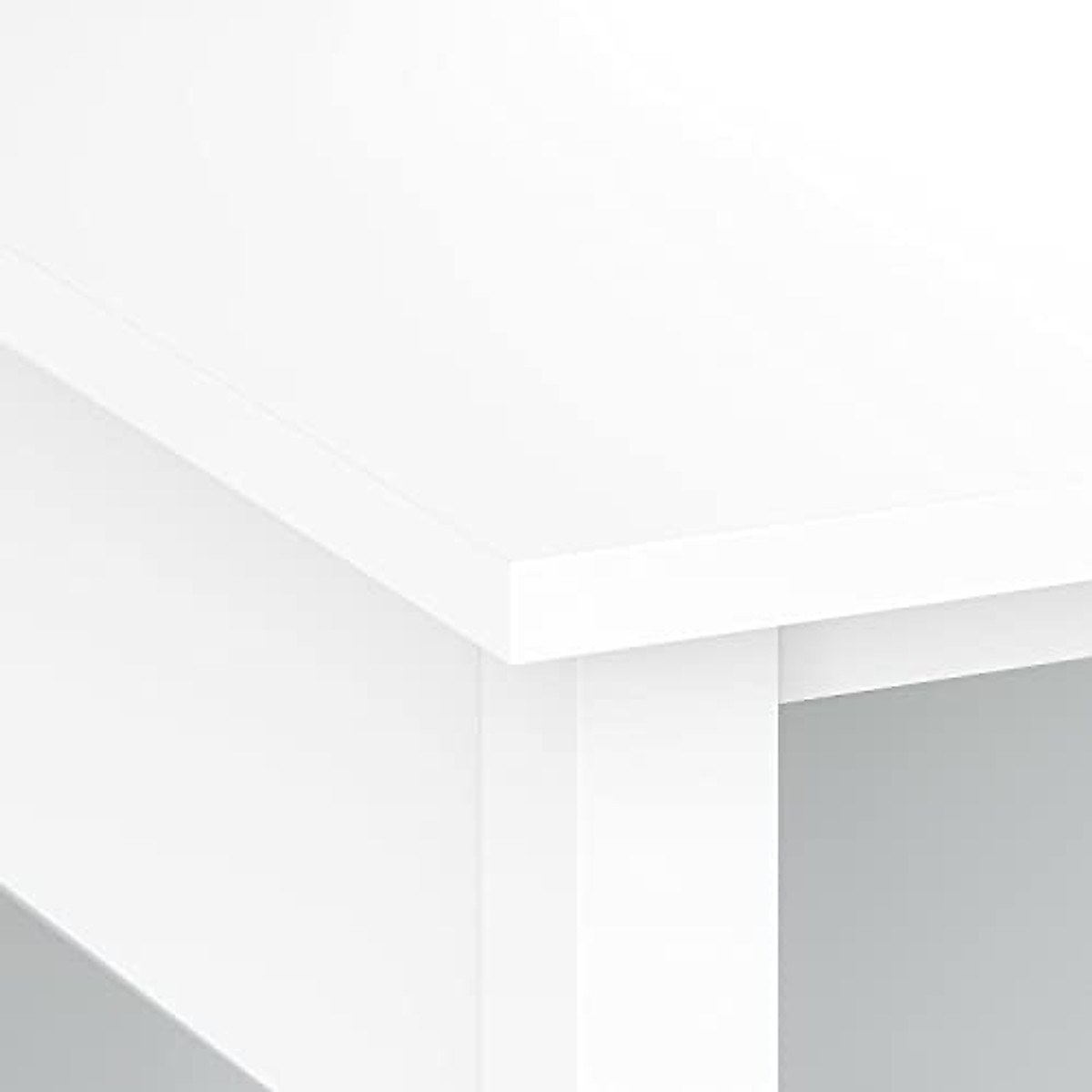 Bush Furniture Broadview L Shaped Computer Desk with Storage, 60W, Pure White