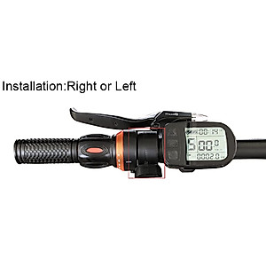 SCHUCK Ebike 130X 3 Pin SM Connector 22.2 mm Handlebar Tube Black Thumb Throttle 12V-72V Common to Left and Right Handlebar Control Speed for Electric Bicycle Accessories/Parts