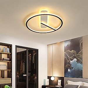 Hanging Lamp, Ultra-Thin Round Ceiling Light, LED Three Color Dimming Flush Mount Ceiling Light, Dimmable 3000K-6000K Ceiling Lamps for Bedroom Dining Living Room Kitchen Hallway (Size : 50cm)