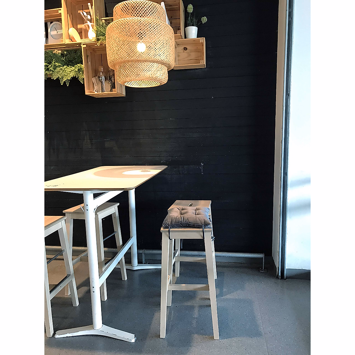 Augld 2 Pack Bar Stool Cushion Small Kids Chair Pad with Ties Square 14”x14”x2”