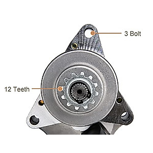 3 Bolt Starter Compatible for 125cc 110cc 100cc 90 cc 70cc 50cc Tao Tao ATV Dirt Bike Go Karts Four Wheeler Pit Bike 3 Bolt Starter Motor with Line