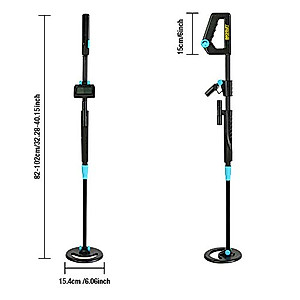 ALLOSUN TS20B Junior Metal Detector with Waterproof, Black
