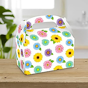 12 Pack Floral Party Favor Treat Boxes Flower Candy Goodie Gift Boxes for Birthday Party Presents Garden Party Bridal Shower Supplies