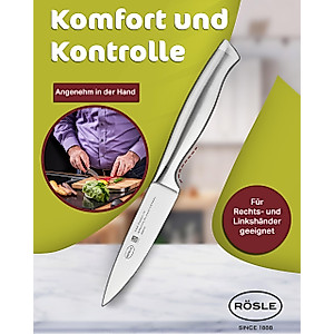 Rosle Basics Line Stainless Steel Pairing Knife, 3.5-inch Blade