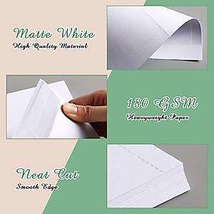 Outus 3000 Pcs Blank Printable Business Cards 180 GSM White Mini Note Index Perforated Card Stock Compatible with Laser and Inkjet Printer Double Sided Printing Matte White Paper 10 Cards, 2" x 3.5"