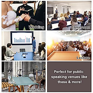 EESHHA Lectern Podium Stand Acrylic Lectern Podiums, Church Clear Pulpit Podium, Heavy-Duty Lecture Stand with Edge Stopper, Wedding Restaurant Lecterns Stand