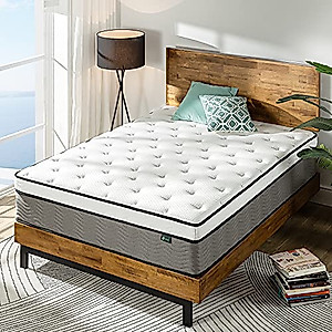 Zinus 14 Inch Support Plus Pocket Spring Hybrid Mattress/Extra Firm Feel/Heavier Coils for Durable /Pocket Innersprings for Motion Isolation,in-a-Box, Queen